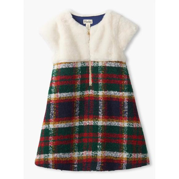 Hatley | Dresses | New Hatley Girls Celebration Faux Fur Dress In Blue ...